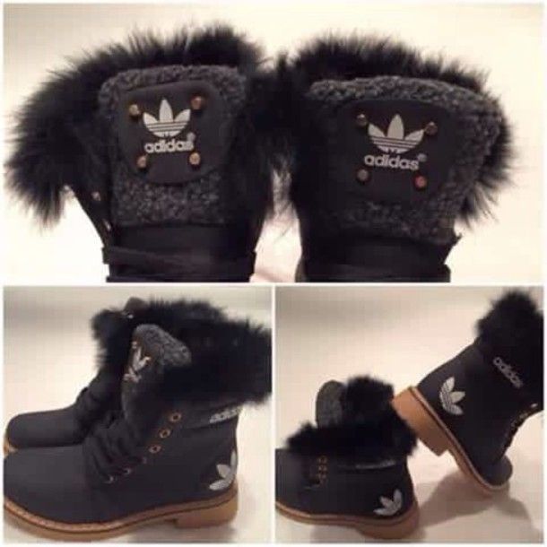 A Classic Look With Adidas Boots With Fur
