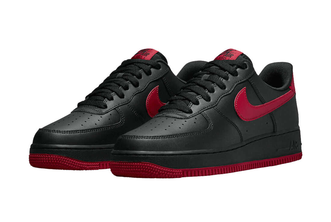 Black And Red Nike Air Force 1: A Classic Sneaker With A Bold Colorway