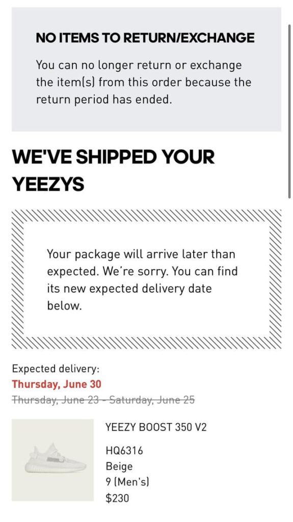 Can You Return Yeezys To Adidas?