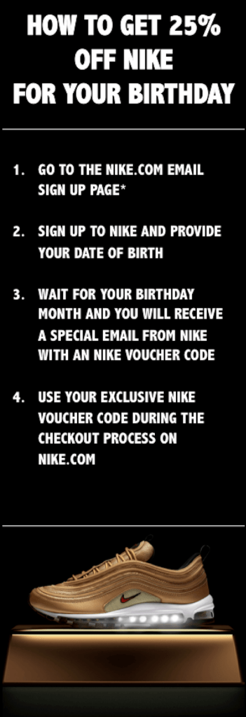 How To Apply Birthday Discount On Nike?