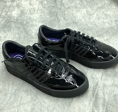 The Sleek And Shiny Adidas Black Patent Leather Sneakers